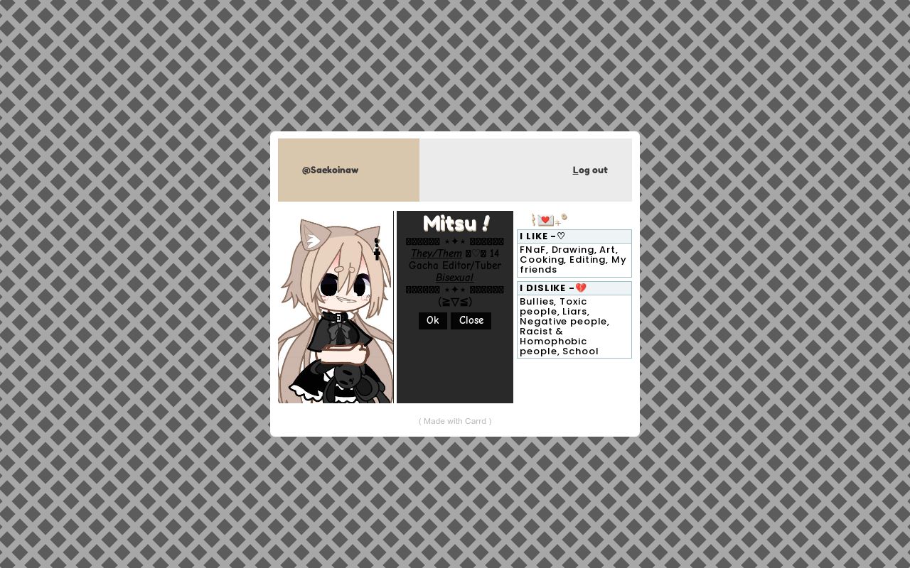 [🍥] Mitsu's Carrd